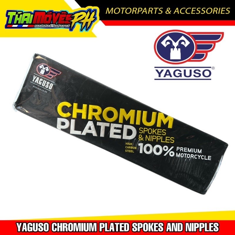 ♨ YAGUSO CHROMIUM PLATED SPOKES AND NIPPLES (RAYOS) | Shopee Philippines