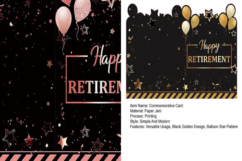 RE.Z Giant Retirement Card Retirement Party Decorations Card Star ...