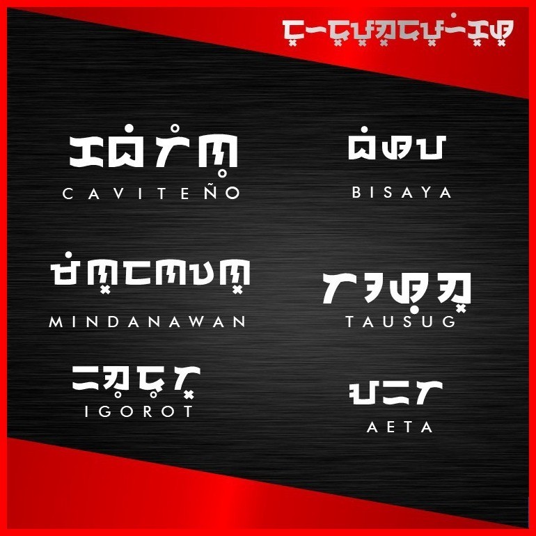 Caviteno Bisaya Mindanawan Tausug Igorot Aeta Baybayin Script Sticker ...