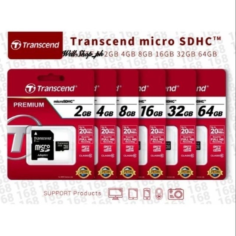 Transcend Micro SD CARD Memory Card with Adaptor Satisfaction Guarantee ...