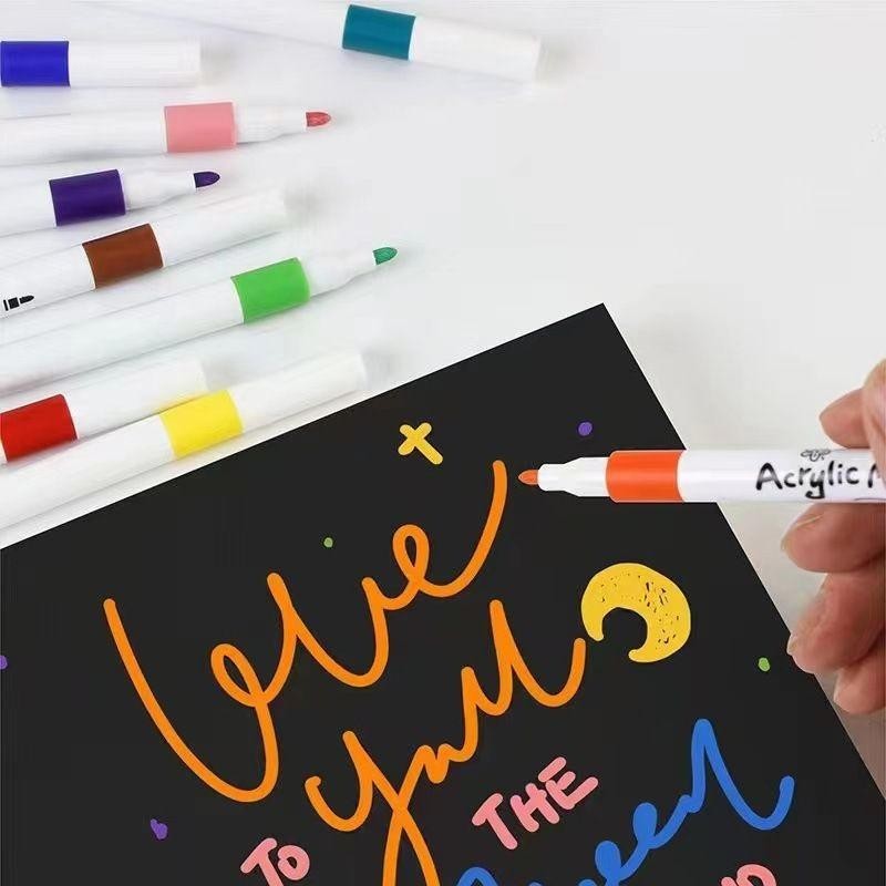 12/24/36/48/60/80 Colors Acrylic Marker Pen Coloring Pen Highlight ...
