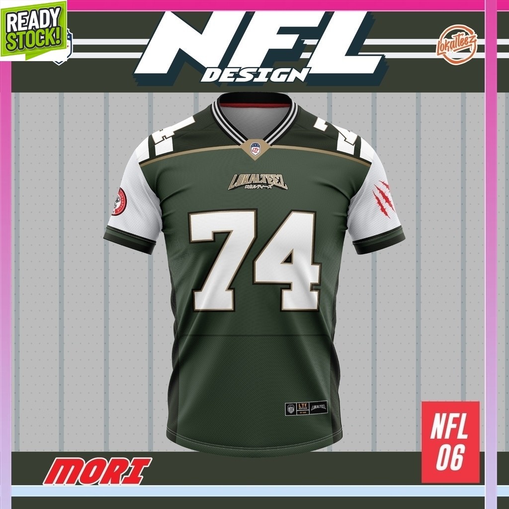 [NFL OVERSIZED BERSULAM] LOKALTEEZ NFL06 NFL Edition MORI 280GSM JERSEY ...