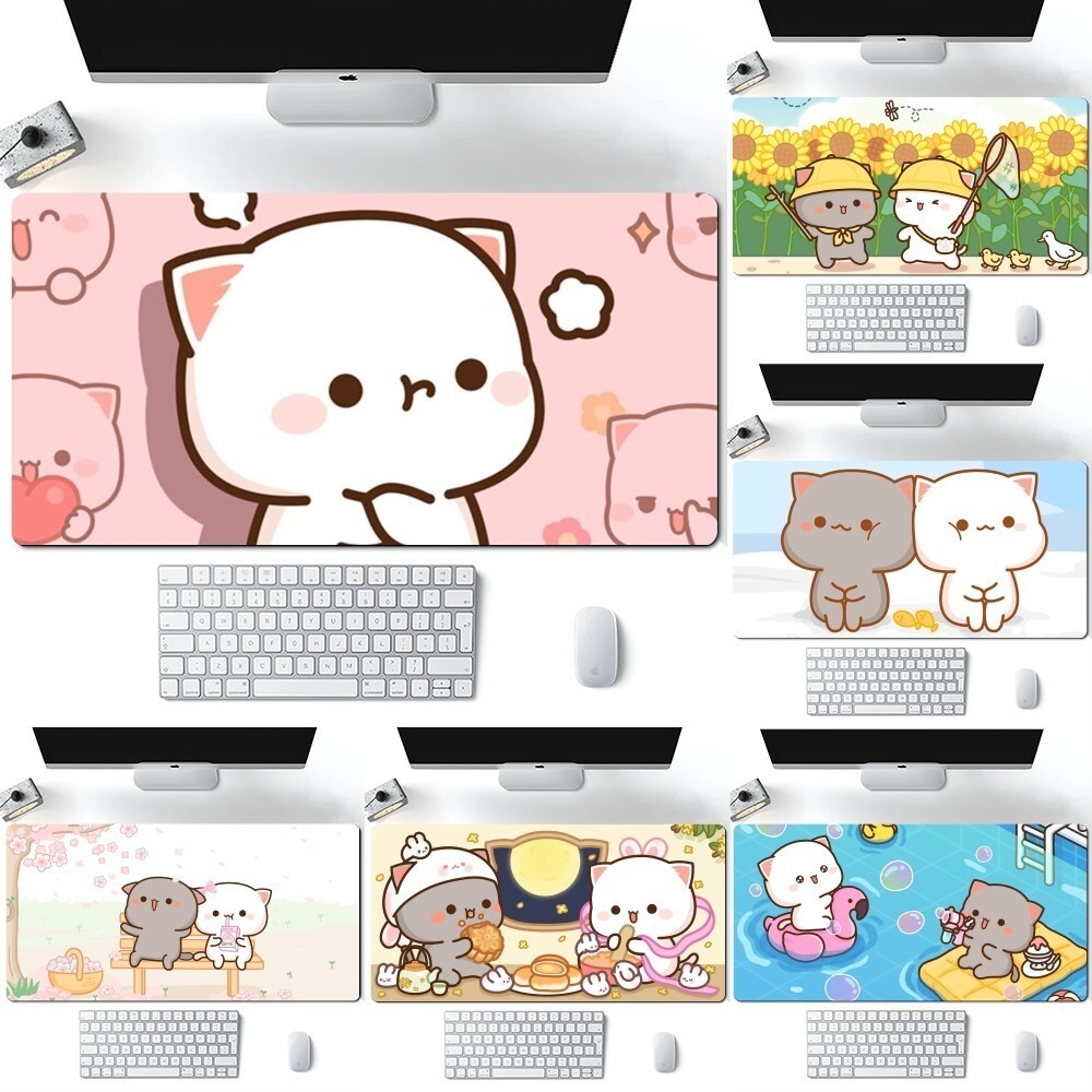Cartoon cute Mochi peach goma cat Mousepad Computer Laptop Gamer Pad PC ...