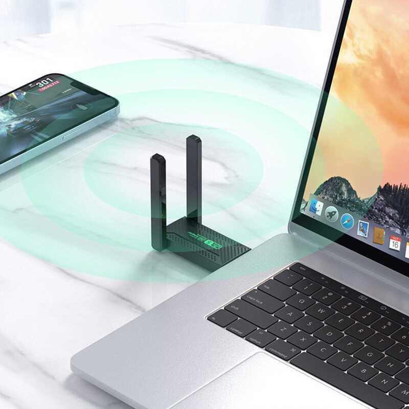 Wirless Network USB Card 2.4G 5G Dual Band 1200M Drive Free Ethernet ...