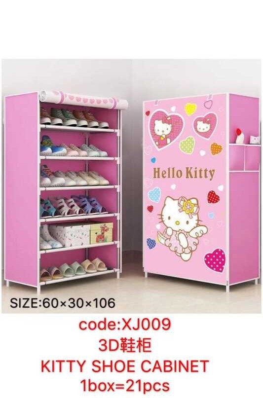 Eason Mall COD XJ010 3D Hello Kitty - HK With Donut Double Shoe Rack ...