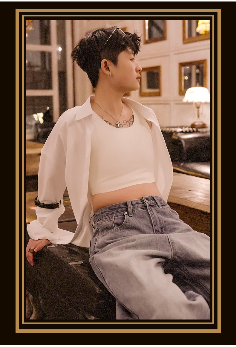 2pcs Seamless Chest Binder Pullover Breast Binder Super Thin Sports Bra ...