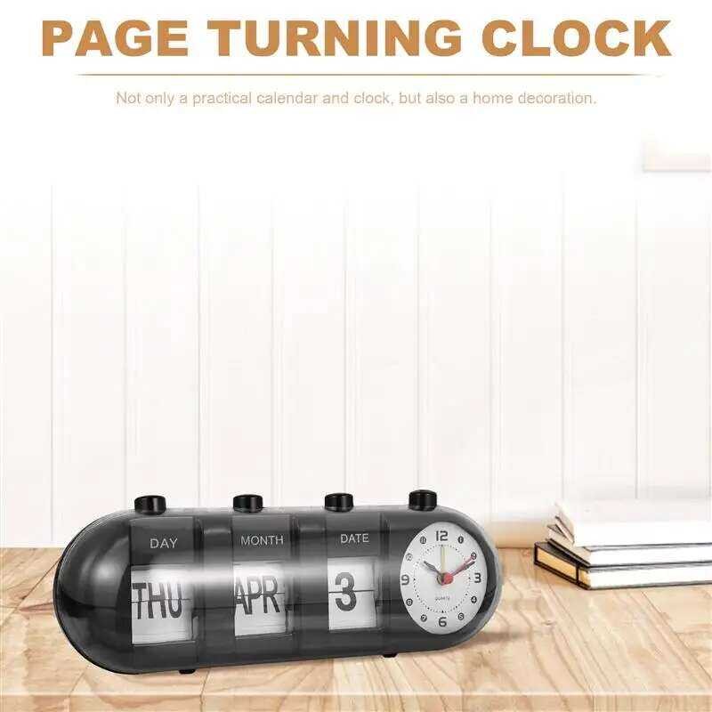 Clock Calendar Perpetual Desk Manual Date Display With Digitaltable Day ...