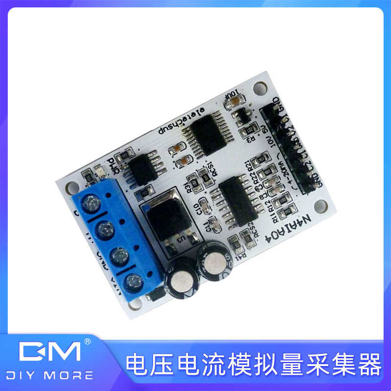 RS485 Voltage at Current Analog Quantity Collector ADC Modbus RTU Serial Port PLC Input 4-20mA ...