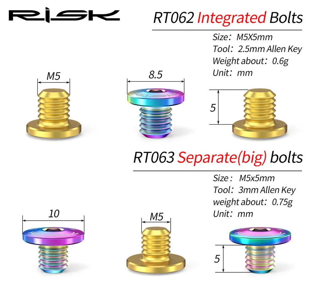 RISK A Whole/Separate Oil Cylinder Lid Bolts for Shimano Bike Brake ...