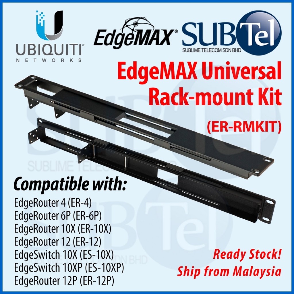 ♣ Ubiquiti ER-RMKIT Rack-mount Kit to mount EdgeRouter EdgeSwitch in 19" Router Switch Rackmoun ...