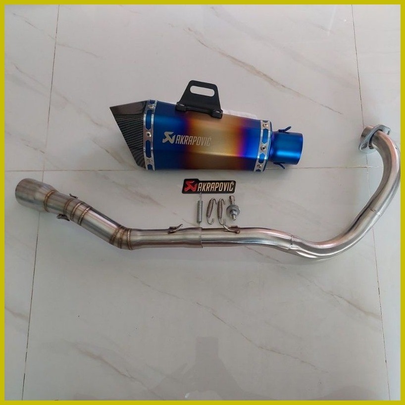 YAMAHA SNIPER 150 AND 155 AKRAPOVIC PIPE WITH SILENCER ( FULL SYSTEM ...