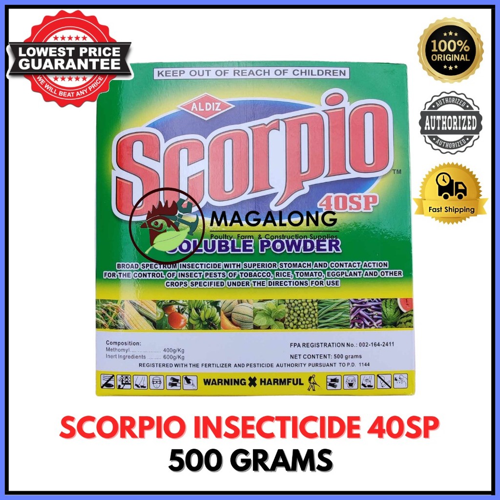 SCORPIO INSECTICIDE 40SP SOLUBLE POWDER - 500 GRAMS, 250 GRAMS, 100 ...