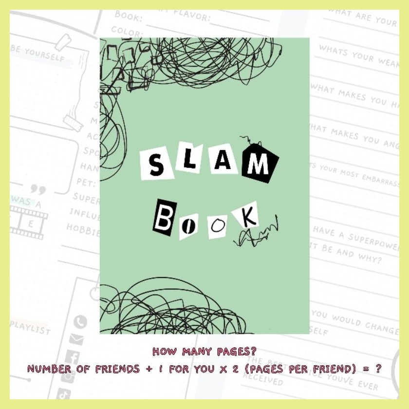∯ ☬ SLAMBOOK ( SLAM BOOK SLUM BOOK AUTOGRAPH BOOK ) | Shopee Philippines