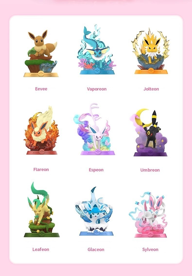 Original Funism Pokemon Pocket Monsters Eevee Adventure Blind Box the Second Version Eevee ...
