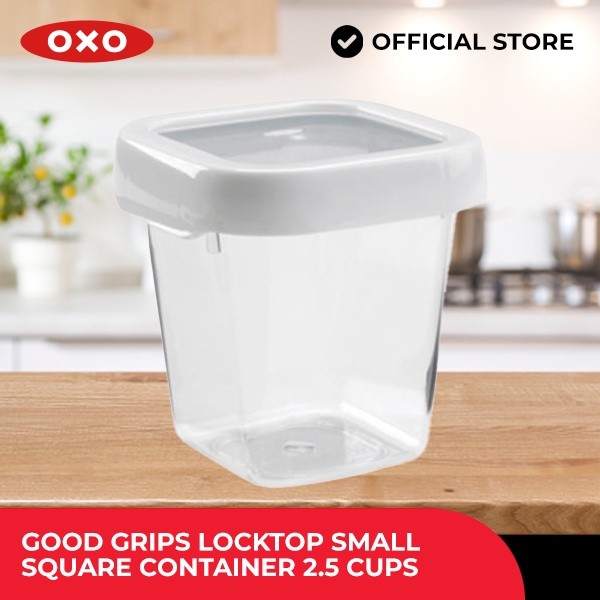 OXO Houseware Good Grips Locktop Square Container (2.5 cups) | Shopee Philippines