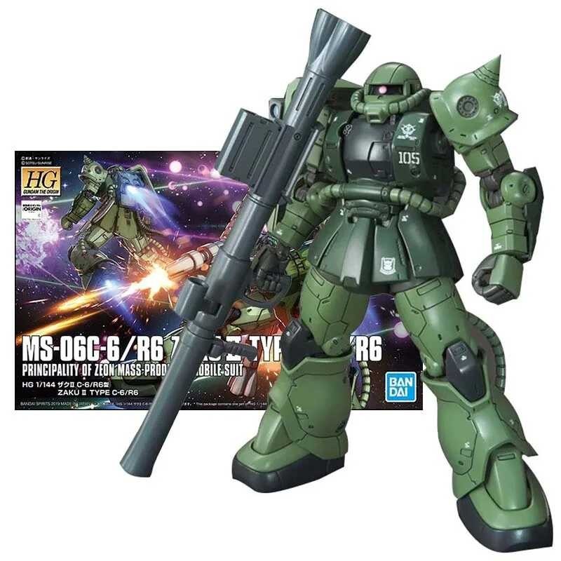 Bandai Figure Am Model Kit Anime Figure HG Zaku 2 Type C-6/R6 Mobile ...