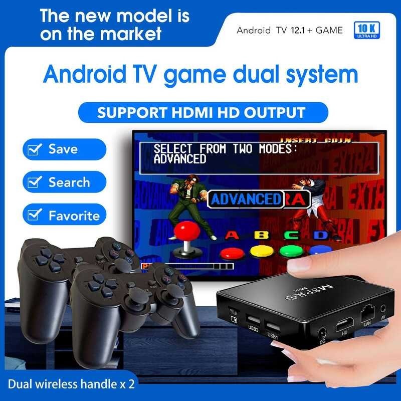 Original M8 Pro Mini Game TV Box 4K HD Retro Game Console Built In ...