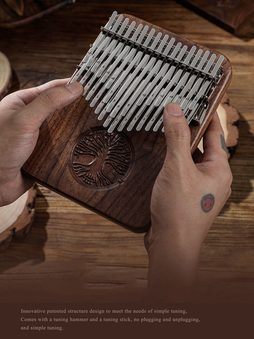 21/24/34/38 Key Profession Kalimba Black Walnut, TREE OF LIFE SERIE ...