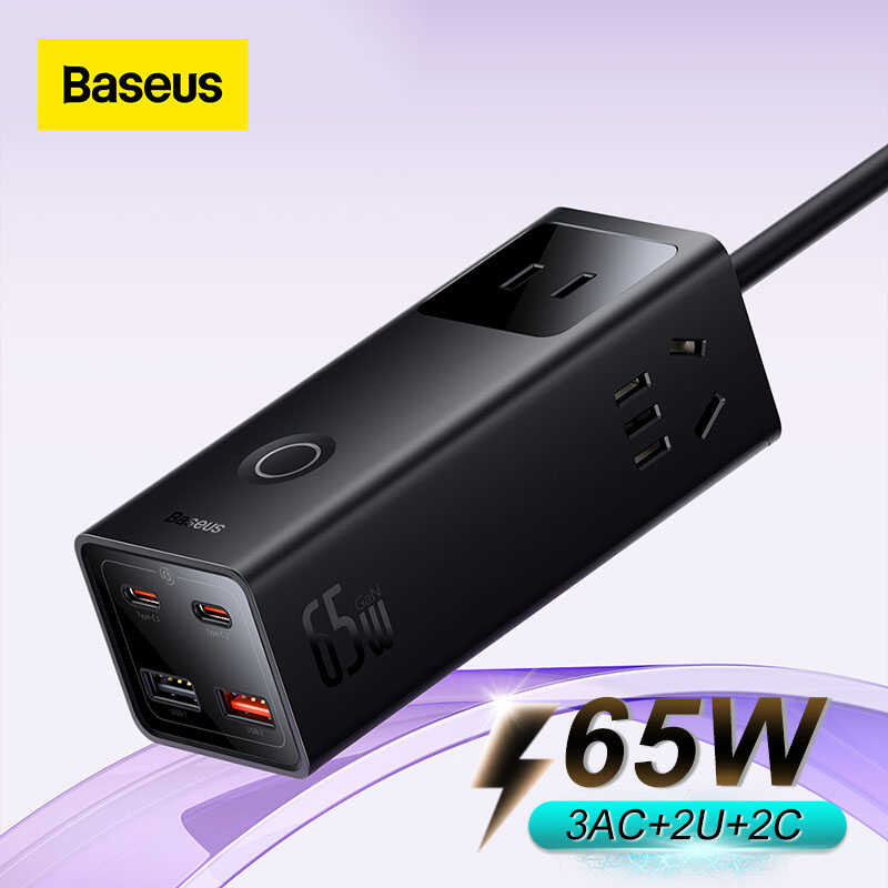 Digital Baseus 65W Powerstrip 3Ac+2U+2C Desktop Powerstrip Ad/Dc Na May ...