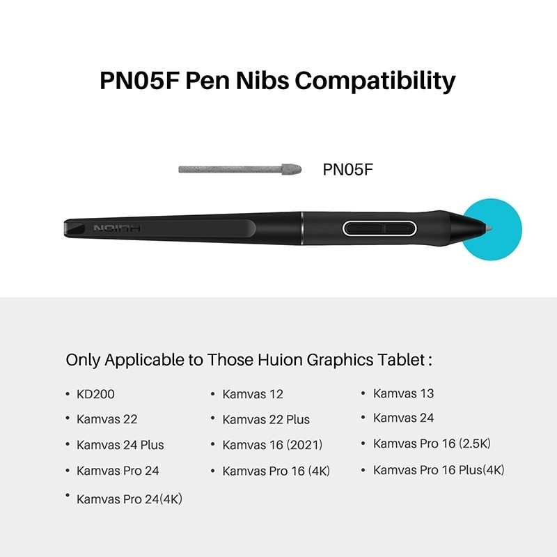 10pcs Huion Felt Nib Replacement Nibs for Digital Stylus PW517 Stylus ...