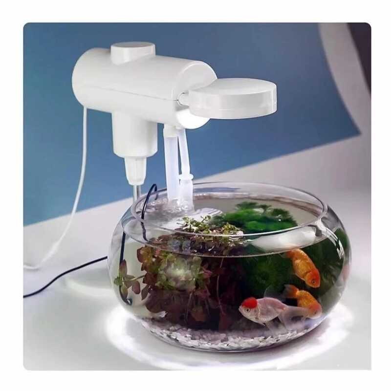Desk isang tatlong sa isa maliit na filter tubig damo lamp tangke isda ...