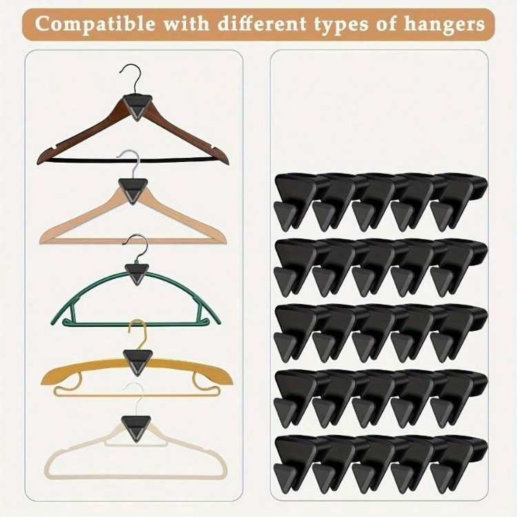 12pcs Space Saving Hangers Hooks, Space Savers with Triangles for ...