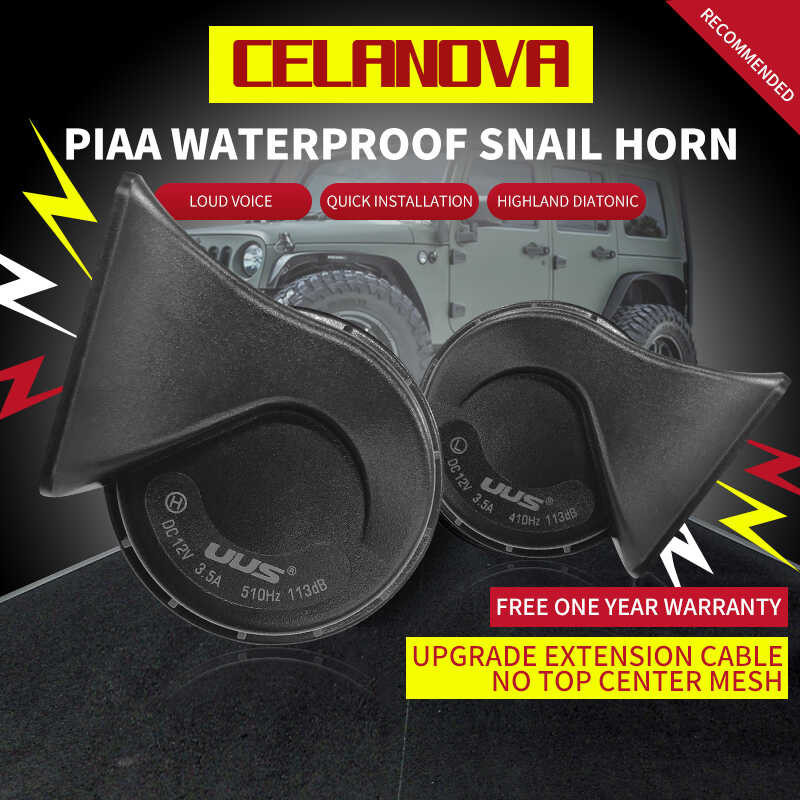 2Pcs Car 24V Snail Electric Horn Motorcycle Auto Speark Waterproof ...