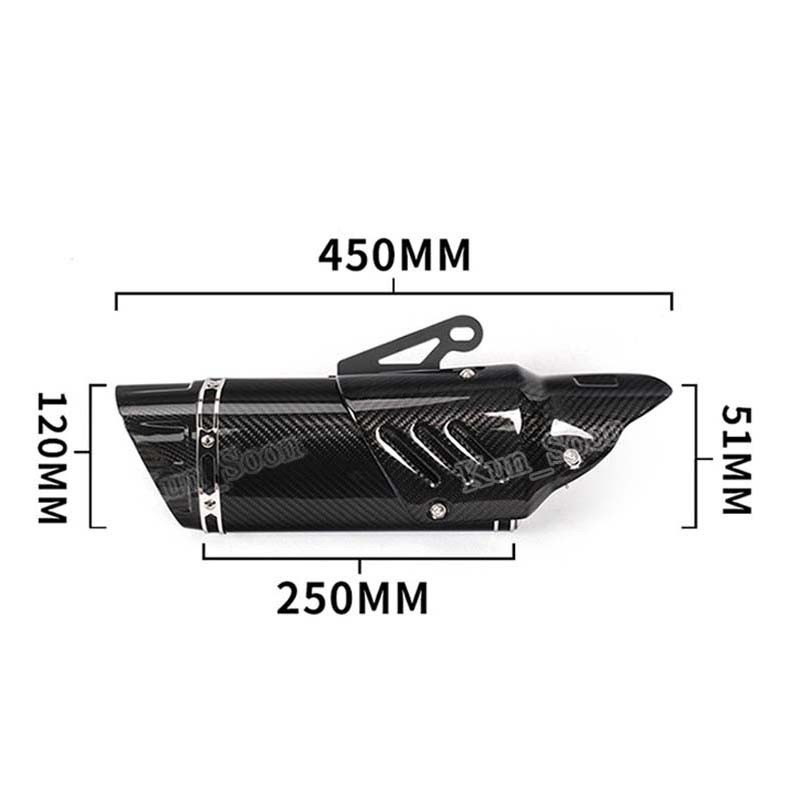 51mm I.D Universal Muffler Motorcycle Exhaust Akra M1 R1 Muffler Pipe ...