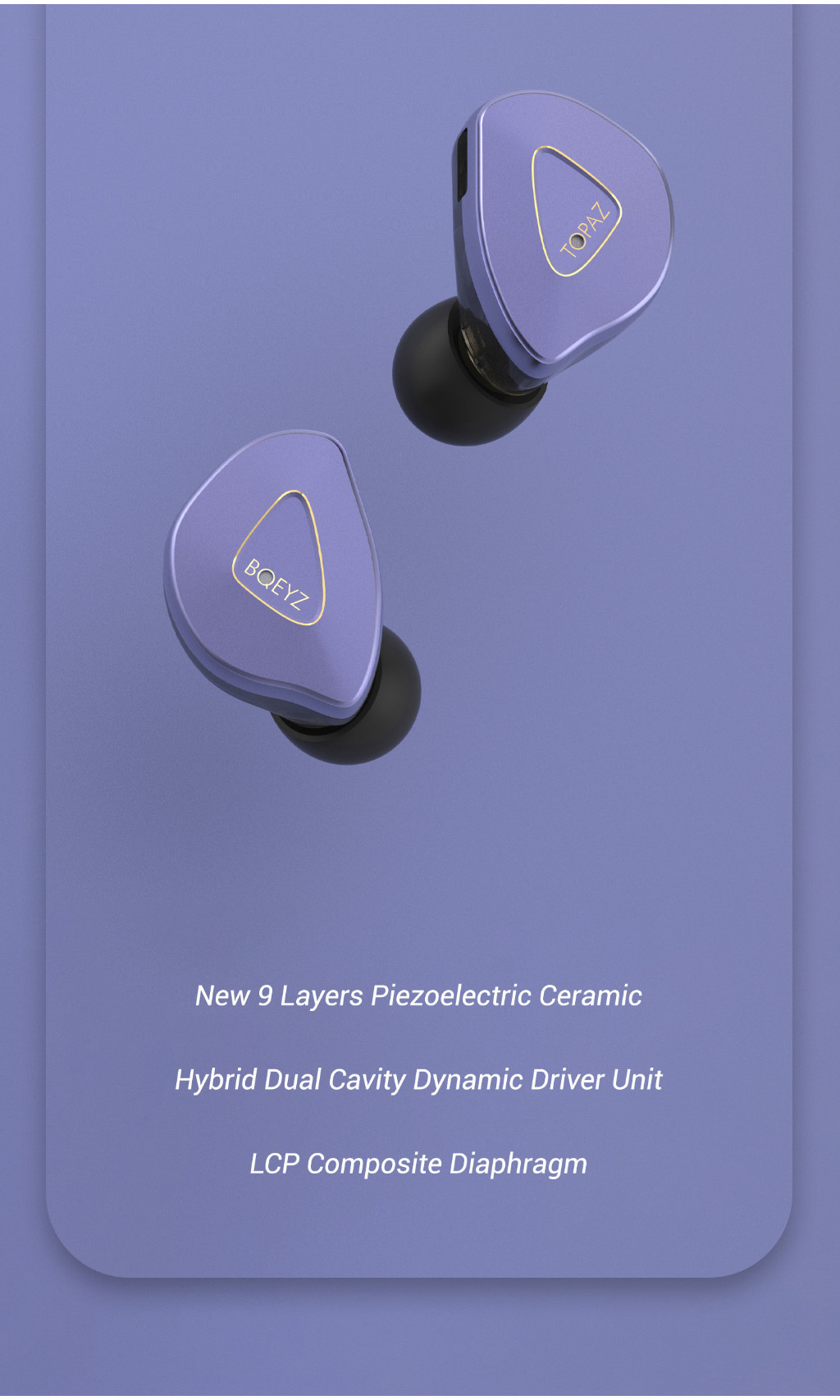 Uareliffe BQEYZ Topaz Earphone Piezoelectric Ceramic Driver & 13mm LCP ...