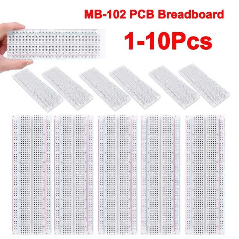 10-1Pcs 830 Point Bread Board Mb-102 Prototype Solderless Breadboard ...