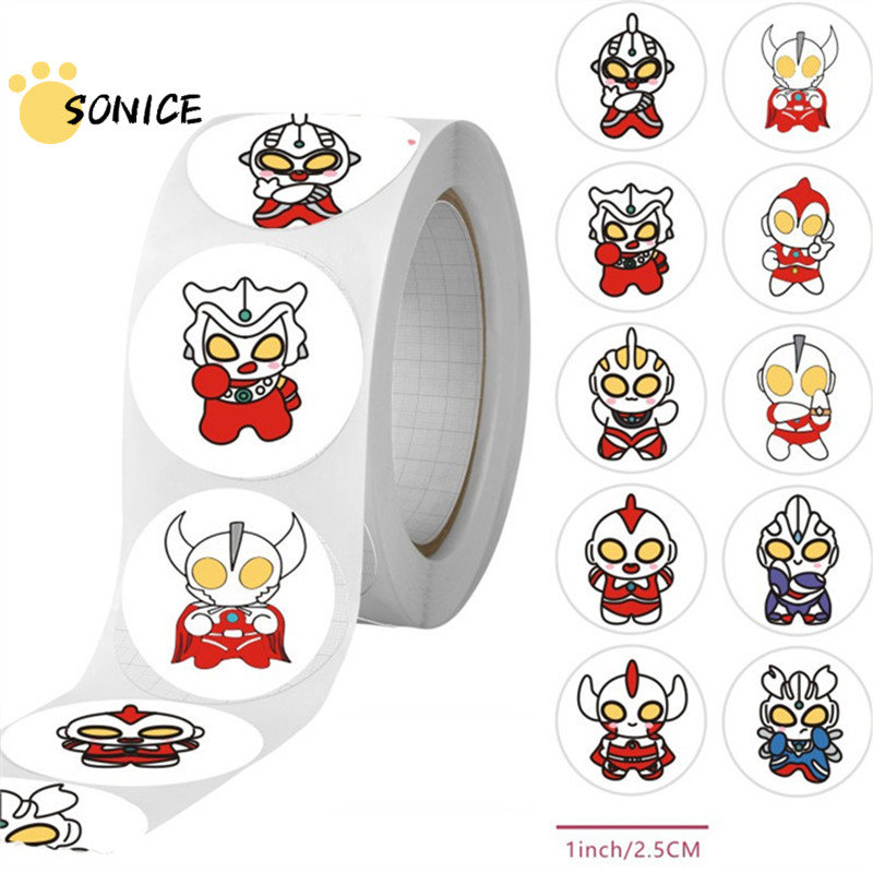 500pcs/roll Ultraman Reward Sticker for Kids Scrapbooking Decorative ...