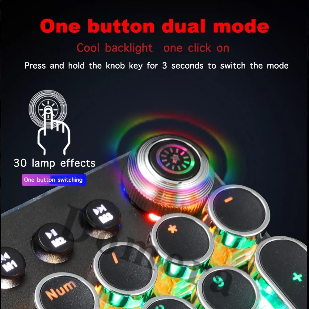 in stock Electroplating knob luminous mechanical keyboard, green shaft ...