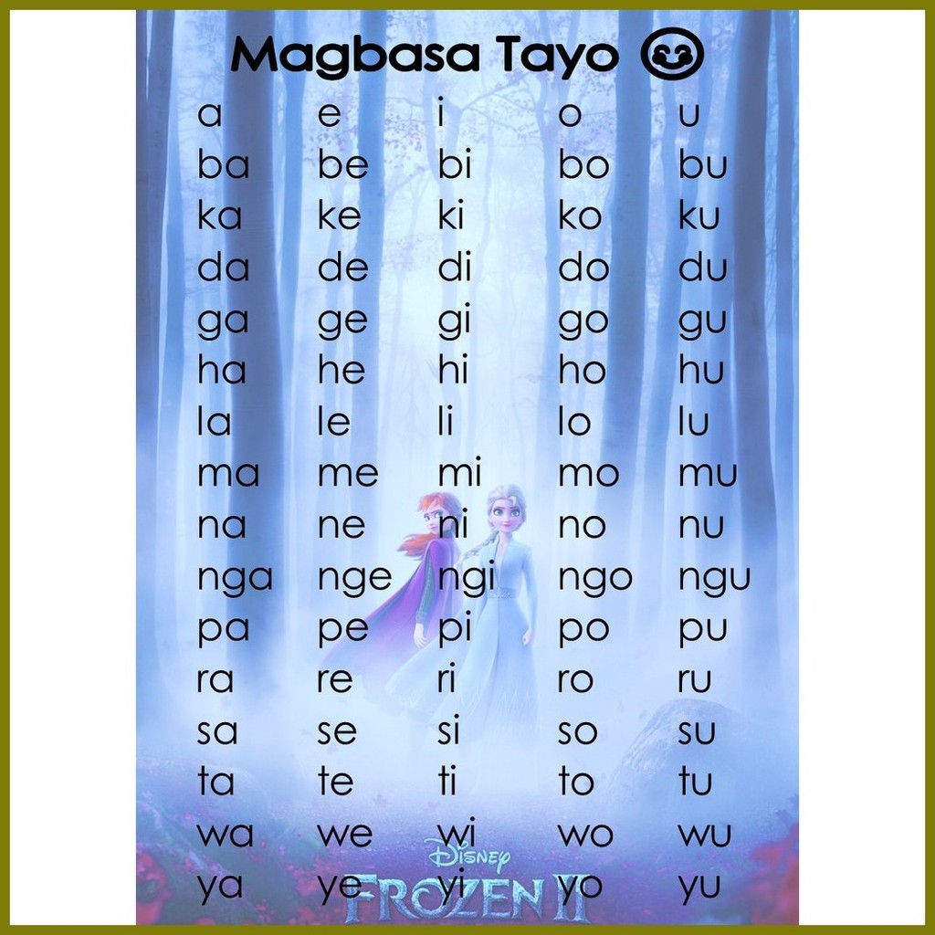 Laminated Abakada Chart A4 size now Thicker with 250 microns laminating ...