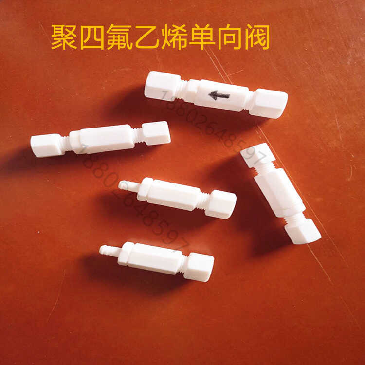 with one way, PTFE check valves, corrosion, acid and alkali, ozone ...