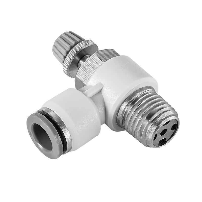 Pneumatic quick connector throttle valve regulating speed valve flow ...