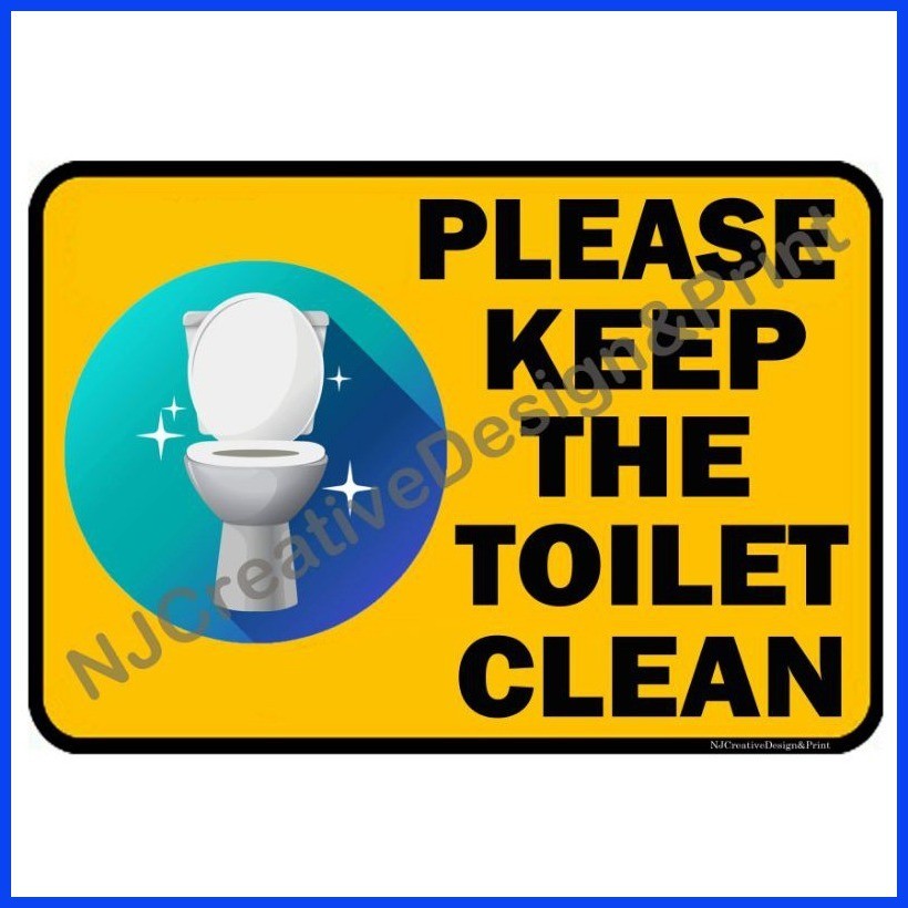Please Keep The Toilet Clean-A4 Laminated Signage | Shopee Philippines