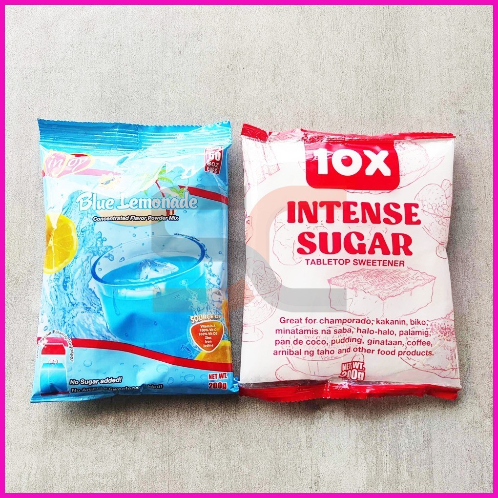 Injoy Blue Lemonade Unsweetened Powdered Drink 200g Bundled with 10x ...
