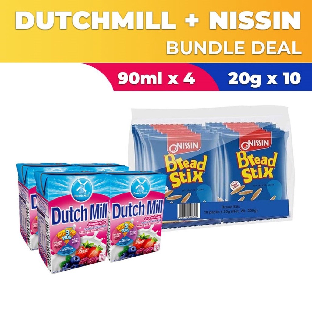 ♒ Dutch Mill Yoghurt Drink Superfruits with Mixed Berries Juice 90ml x ...