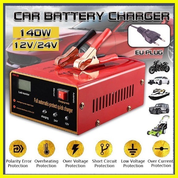 ۞ MF-2 Car Motorcycle Battery Charger Automatic Intelligent 12V 24V ...