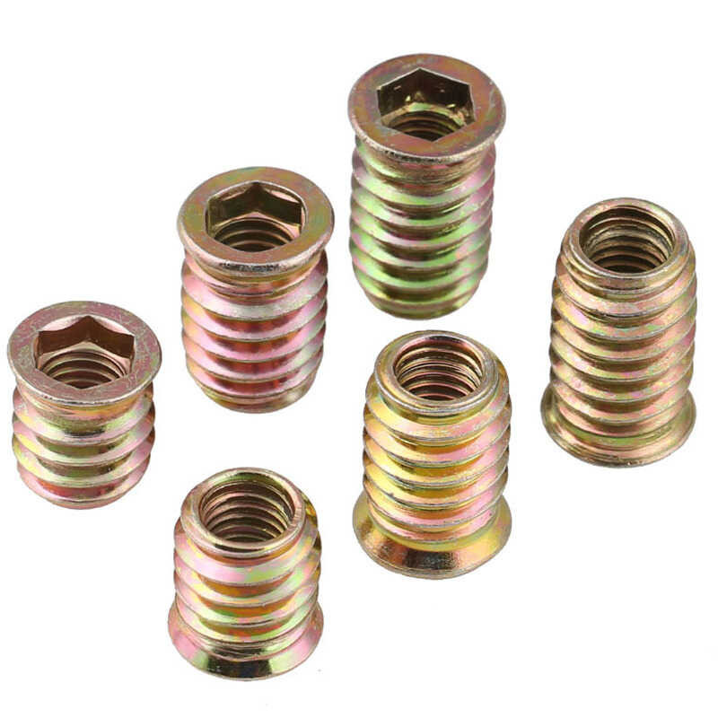Countersunk Carbon Hex Socket Steel Drive Threaded Insert Nuts Fastener Connector para sa Wood ...