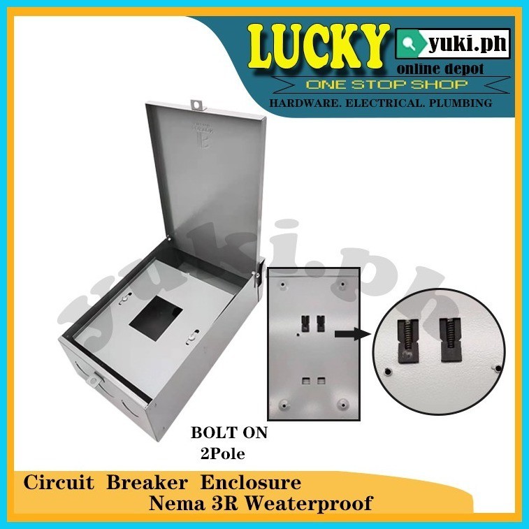 ELECTRIC CIRCUIT BREAKER ENCLOSURE NEMA 3R WATERPROOF PLUG IN 2POLE ...