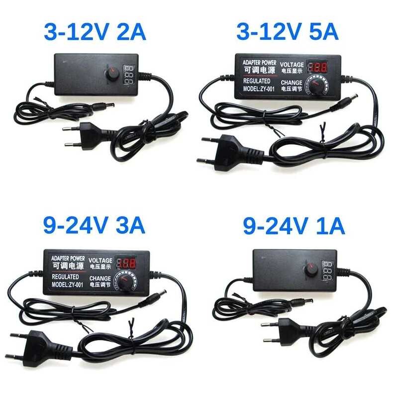 5V 3V 6V 9V 12V 24V 1A 2A 5A Adjustable AC To DC Power Ply Adapter Universal 220V Upang 12 24 V ...