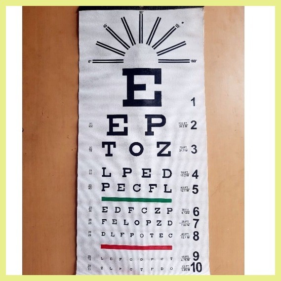 MATA Snellen Chart Alphabet Fabric Material Nearsighted Eye test Tool ...