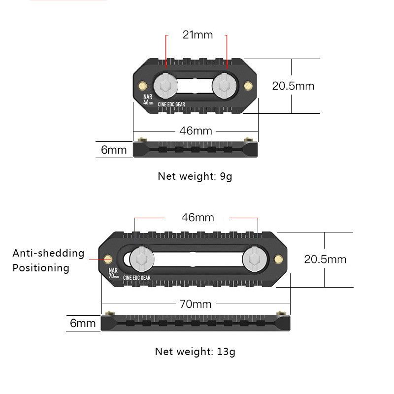 [READY STOCK] Mini NATO Rail Anti Off Quick Release NATO Rail with 1/4 ...