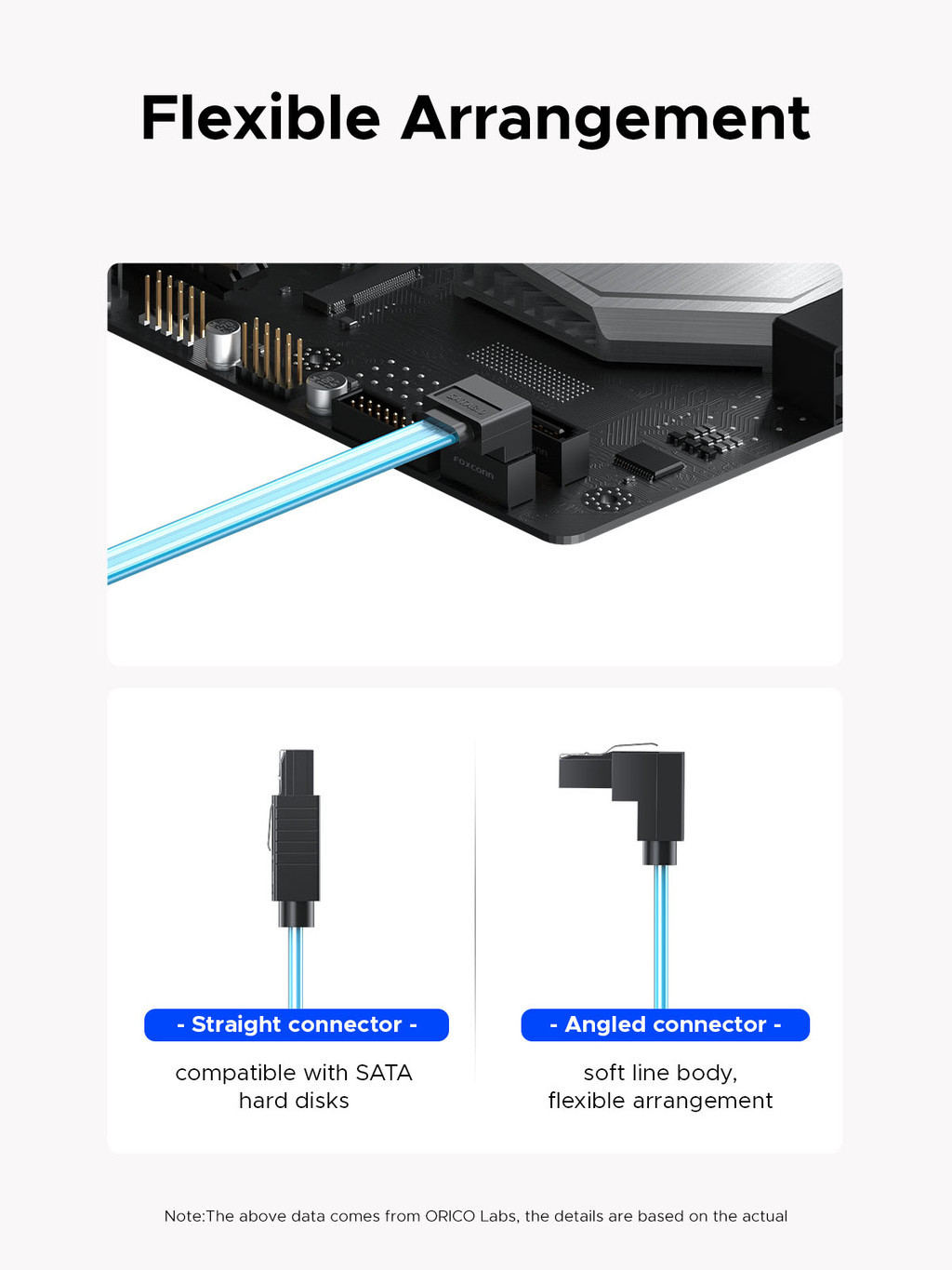 ORICO SATA3.0 Hard Drive Data Cable 6Gbps Power Supply Serial Port ...