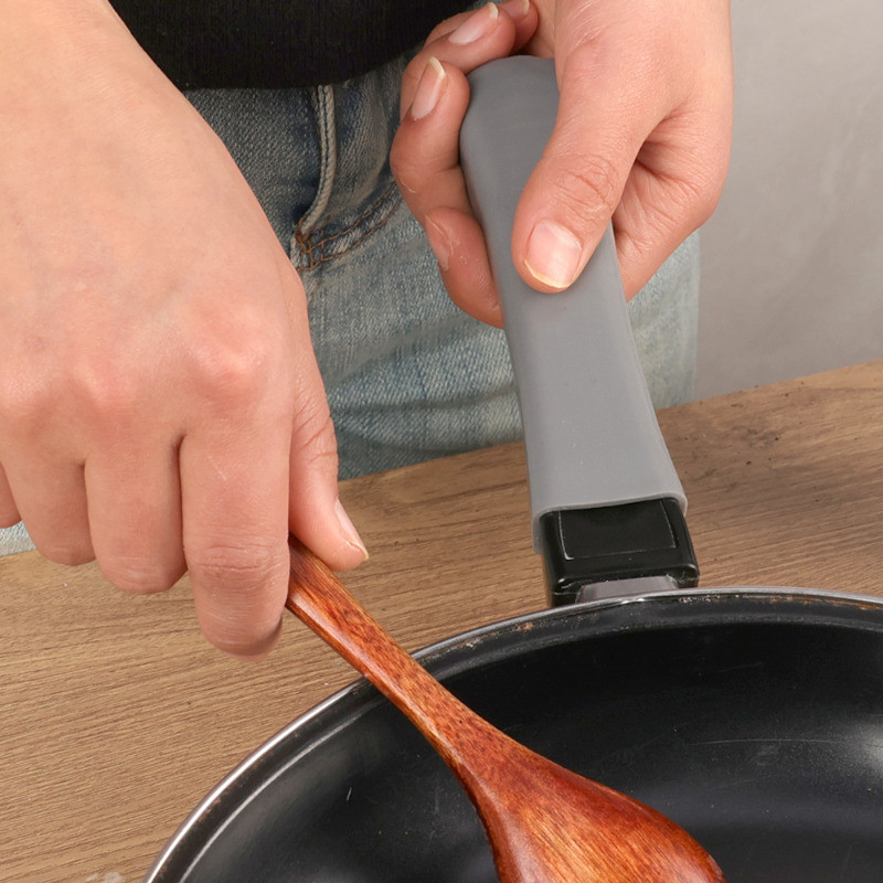 Kitchen Wok Handle Heat Insulation Covers - Iron Pot Handle Rubber ...