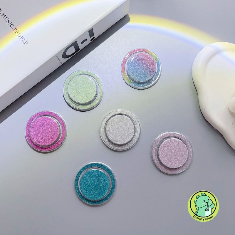 Magnetic Attraction Korean Cute Shiny Glitter Candy Color Transparent Phone Grip Tok Griptok Air ...