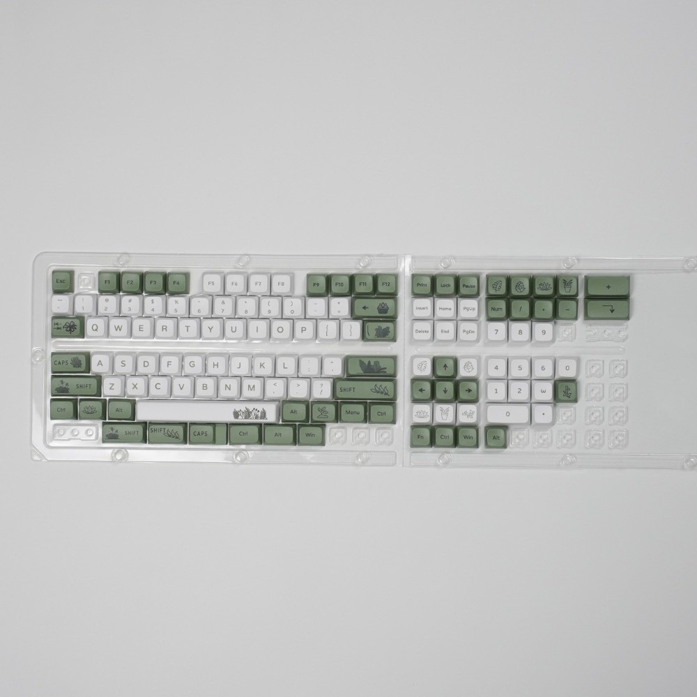 【Local Delivery】Small Fresh Style White Green Mechanical Keyboard ...