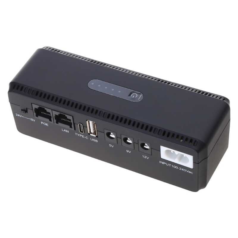 Standby UPS System, Dc5v 9V 12V, 8 Outlets, USB Typec Charging Port ...