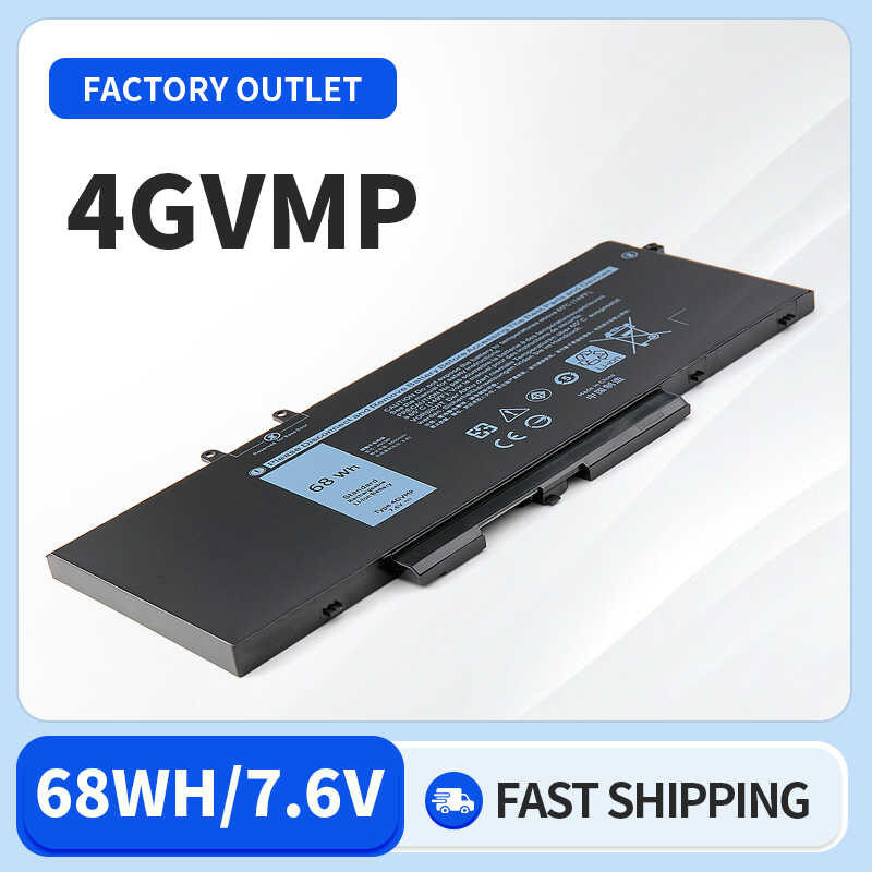 Somi 7.6V 68Wh 4Gvmp Laptop Battery For Dell Latitude 5400 5410 5500 ...